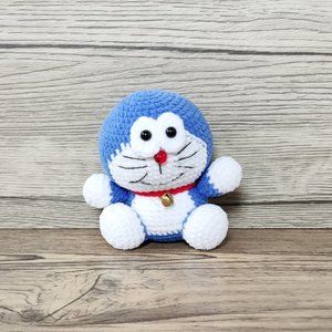Handmade | Toys | Handmade Amigurumi Crochet Doraemon Doll | Poshmark